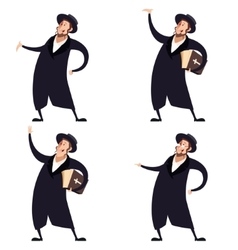 Jewish orthodox rabbi avatar icon Royalty Free Vector Image