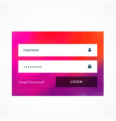 Login and register form Royalty Free Vector Image