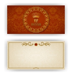 Golden and platinum vip card template Royalty Free Vector