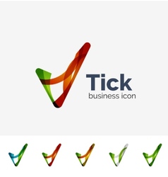 Green tick and red checkmark icons Royalty Free Vector Image