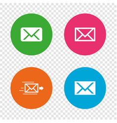 Cartoon email inbox with yellow envelope Vector Image