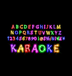 Neon glow alphabet Royalty Free Vector Image - VectorStock