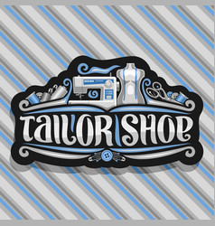 Tailor logo gold single black line drawing Vector Image