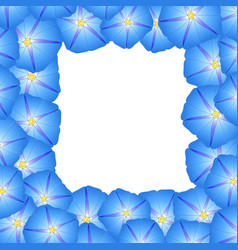 Blue hydrangea flower border Royalty Free Vector Image