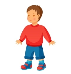 Cute boy cartoon thinking Royalty Free Vector Image