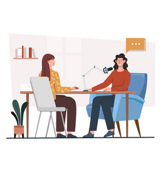 Interview isometric background Royalty Free Vector Image