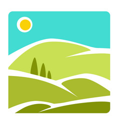 Rolling hills icons Royalty Free Vector Image - VectorStock
