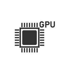 Video gpu card flat icon Royalty Free Vector Image
