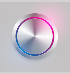 Metallic volume button icon Royalty Free Vector Image