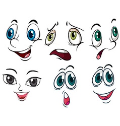 Different facial expressions of human Royalty Free Vector