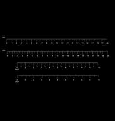 Map scales graphics for measuring distances Vector Image