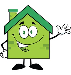 Okay house character cartoon style Royalty Free Vector Image
