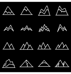 Mountain icons set vector by adekvat - Image #9593081 - VectorStock