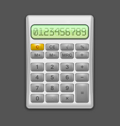 Gray calculator Royalty Free Vector Image - VectorStock