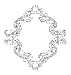 Baroque shield drawing Royalty Free Vector Image