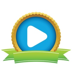 Gold empty logo Royalty Free Vector Image - VectorStock