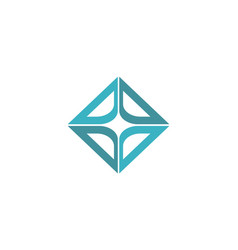 Square connect colored technology logo Royalty Free Vector