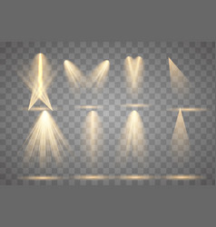Realistic stage lights or concert spotlights Vector Image