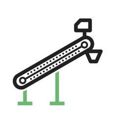 Conveyor belt line set on white background Vector Image