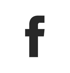 F letter icon facebook logo Royalty Free Vector Image
