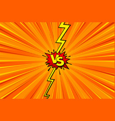 Versus screen vs fight background for battle Vector Image