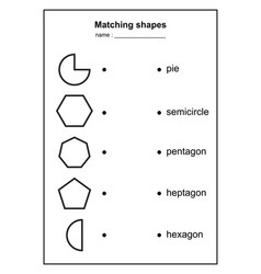 Geometry shape matching game educational Vector Image
