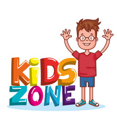 Kids zone cartoon icon for playroom education Vector Image