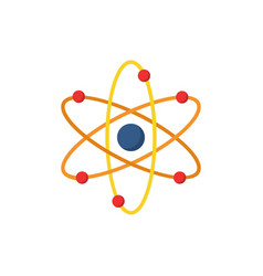 Cute cartoon molecule and atom icon set atomic Vector Image