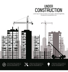 Building in various stages of construction Vector Image