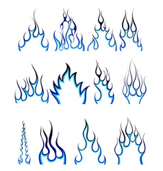 Fire patterns set Royalty Free Vector Image - VectorStock