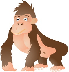 Cartoon silverback gorilla Royalty Free Vector Image