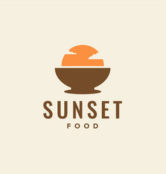 Sunset logo icon sea gulf coast Royalty Free Vector Image