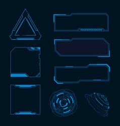 Retro futuristic interface elements Royalty Free Vector