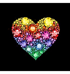 Ethnic frame in the shape of heart Royalty Free Vector Image