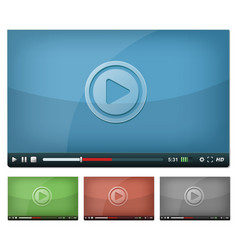 Media video player interface for web Royalty Free Vector