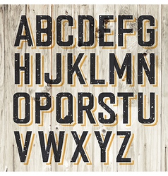 Engraved on stone font alphabet letters Royalty Free Vector