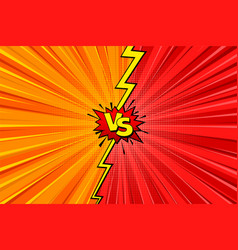 Versus screen vs fight background for battle Vector Image