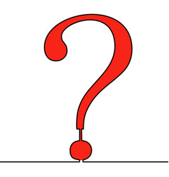 Continuous one line question mark drawn concept Vector Image