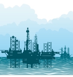 Oil drilling rig Royalty Free Vector Image - VectorStock