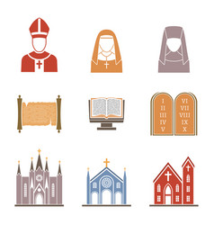 Christianity religion timeline infographics Vector Image