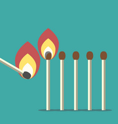 Matches cartoon fire symbols dangerous wooden Vector Image