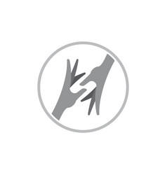 Check mark hand finger design logo Royalty Free Vector Image