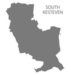 South northamptonshire grey district map east Vector Image