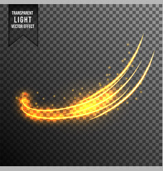 Yellow glowing tail light effect background Vector Image