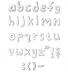 Calligraphy lettering script font s set hand Vector Image