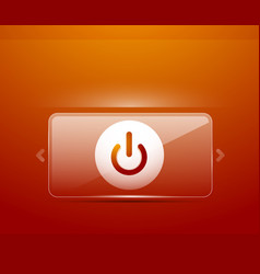 Black led light power button Royalty Free Vector Image