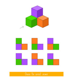 Educational game for kids find correct answer Vector Image