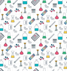 Science seamless pattern in flat design style Vector Image