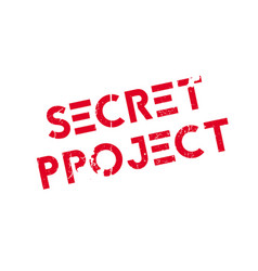 Secret project rubber stamp Royalty Free Vector Image