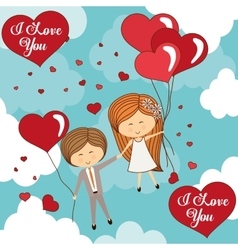 Collection couples love funny happy Royalty Free Vector